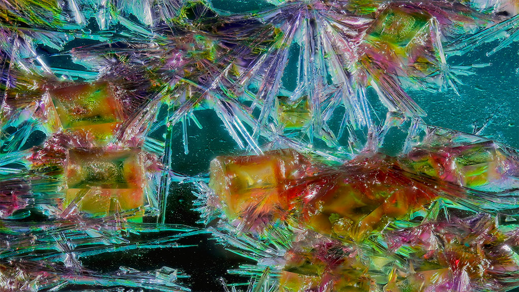 Dissolution and crystallization of cobalt, copper and sodium chlorides ...